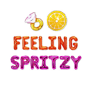 Feeling Spritzy Balloon Banner for Love at First Spritz Bachelorette Party Decorations, Citrus Balloon for Bride to Be Orange Mimosa Party Decoration