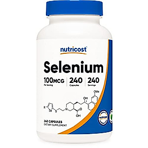 Nutricost Selenium Supplement 100mcg, 240 Capsules, Vegetarian, Gluten Free & Non-GMO