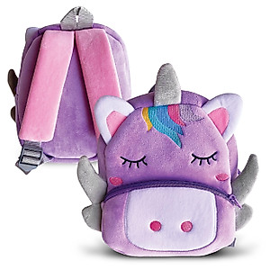 Svitbag Toddler Animal Cartoon Small Mini Backpack with Adjustable Straps for Boys and Girls - Travel Carrier for Toys, Crafts, Essentials - Unique Birthday Gift for 1-5-year-old (Unicorn)