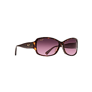 Maui Jim Women's Nalani Polarized Fashion Sunglasses, Dark Tortoise/Maui Rose®, Medium