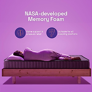 Wakefit Ortho ActiveCool King Size Mattress, Gel Memory Foam Mattress for Cool Sleep & Pressure Relief, Medium Firm Mattresses Mattress-in-a-Box/Pressure Relieving (80x76x10)