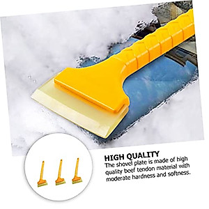 VILLCASE 3pcs Scraper Deicing Car Brush Auto Cleaning Shovel Plastic Removal Mud Lawn Outdoor Ice Supplies Garden Winter Automobile Snow Yellow Clean for Sand Windshield Home Tool