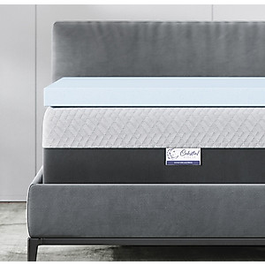 Celestial Sleep Memory Foam Mattress Topper, Cool Gel Infused, CertiPUR-US, 2 inch Medium Soft - King