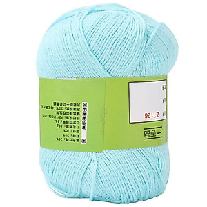 Popular Medium Fine Bamboo Charcoal Cotton Yarn for Knitting and Crochet Project(Blue)