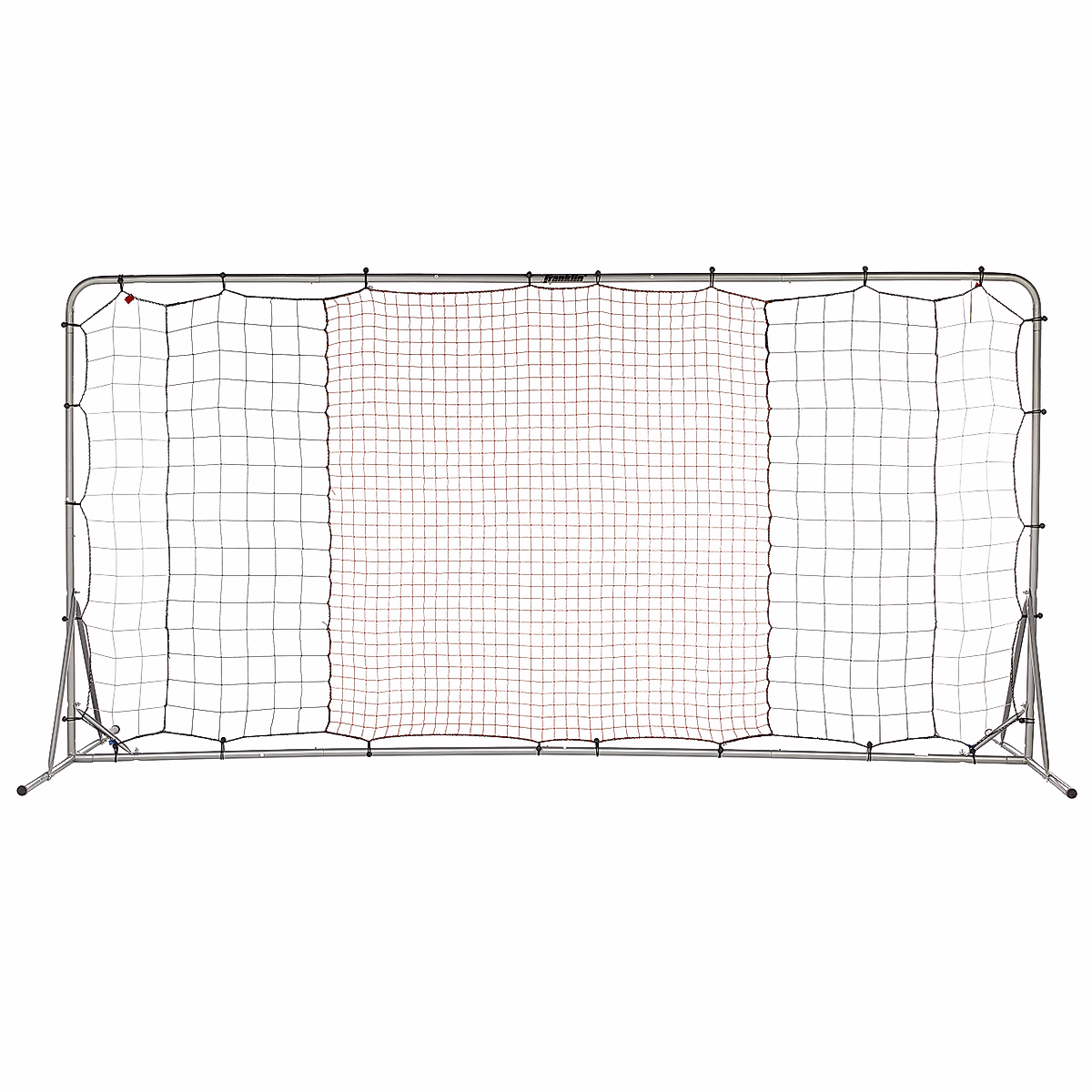Franklin Sports Soccer Rebounder - Tournament Steel Soccer Rebounding Net - Perfect For Backyard Soccer Practice and Soccer Training - 12'x6' Soccer Bounce Back Rebounder - Silver