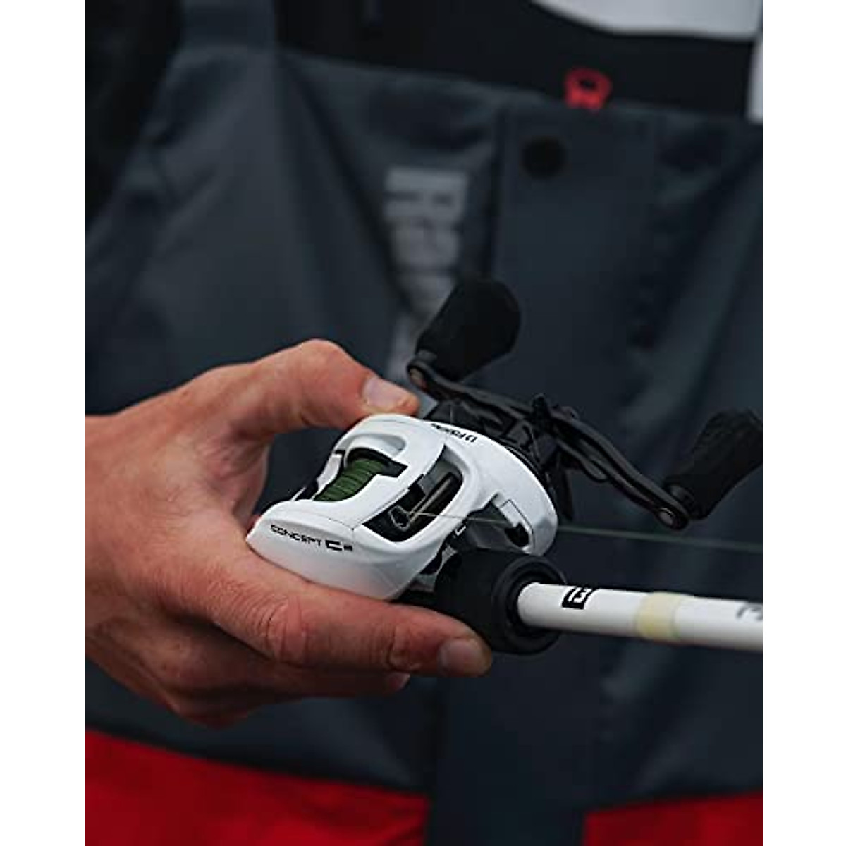 13 FISHING - Concept C2 - Low-Profile Baitcast Fishing Reel - 7.5:1 - Left Hand Retrieve (Fresh+Salt) - C2-7.5-LH, White