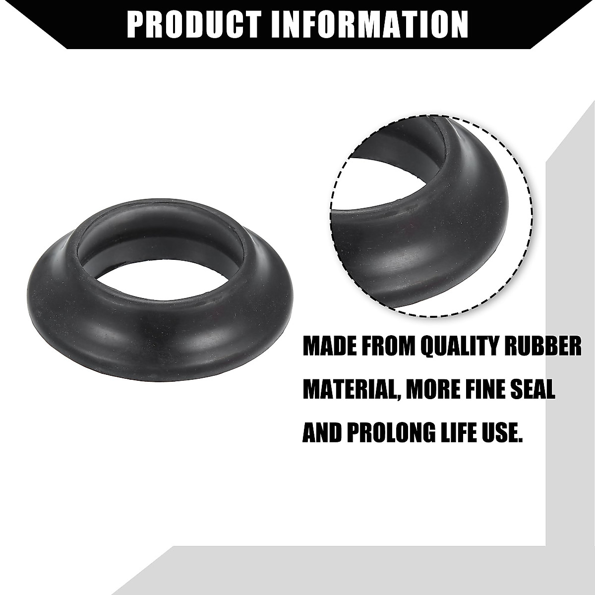 Hihaha F09-15165-115 Gas Tank Fuel Neck Grommet for Ford F-100 1957-1969 for F-250 1957-1969 / Rear Filler Neck Tube Rubber Grommet/Seal Rubber / 1Pcs Black