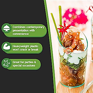 Restaurantware 3 Ounce Shot Glasses 100 Round Incline Cups - With Seagreen Finish Disposable Plastic Shot Glasses For Serving Samples At Wedding Banquets And Catered Events