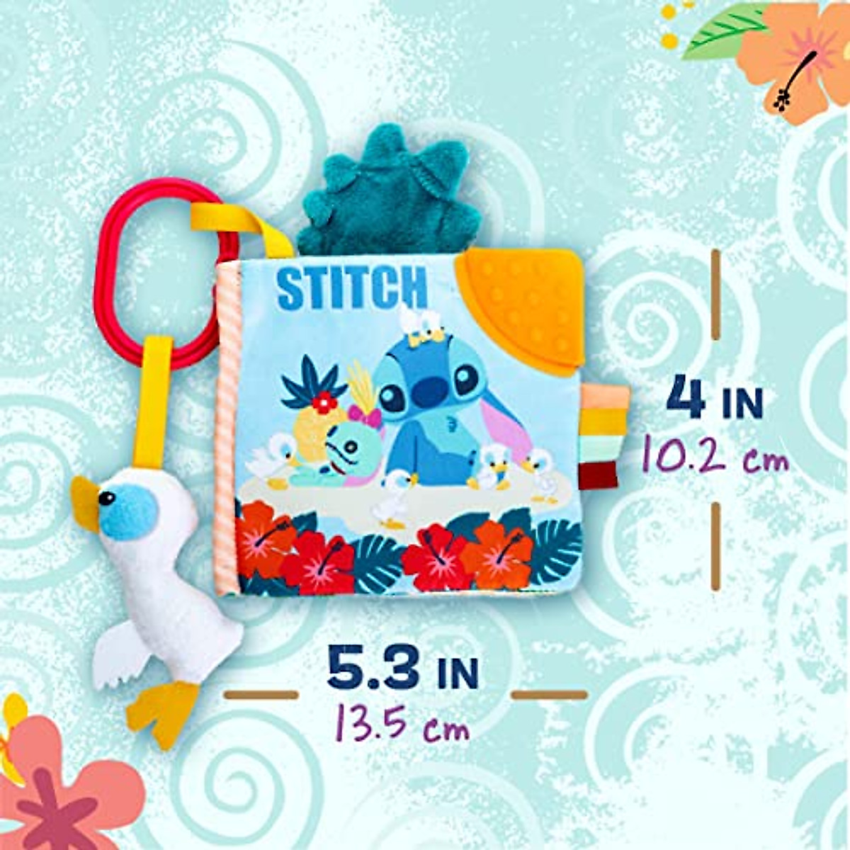 KIDS PREFERRED Disney Baby Lilo & Stitch Soft Book: Stitch ON-The-GO Soft Book, Blue