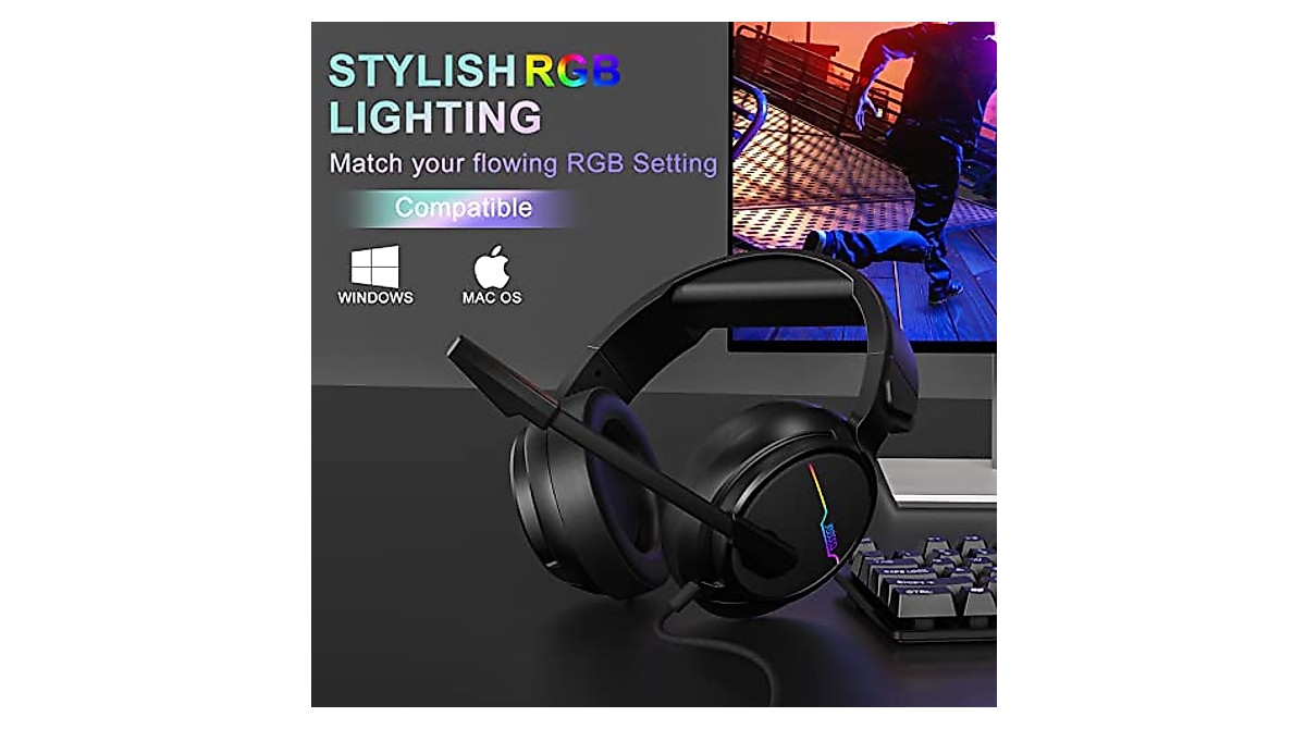 Jeecoo V20U USB Pro Gaming Headset - 7.1 Surround Sound