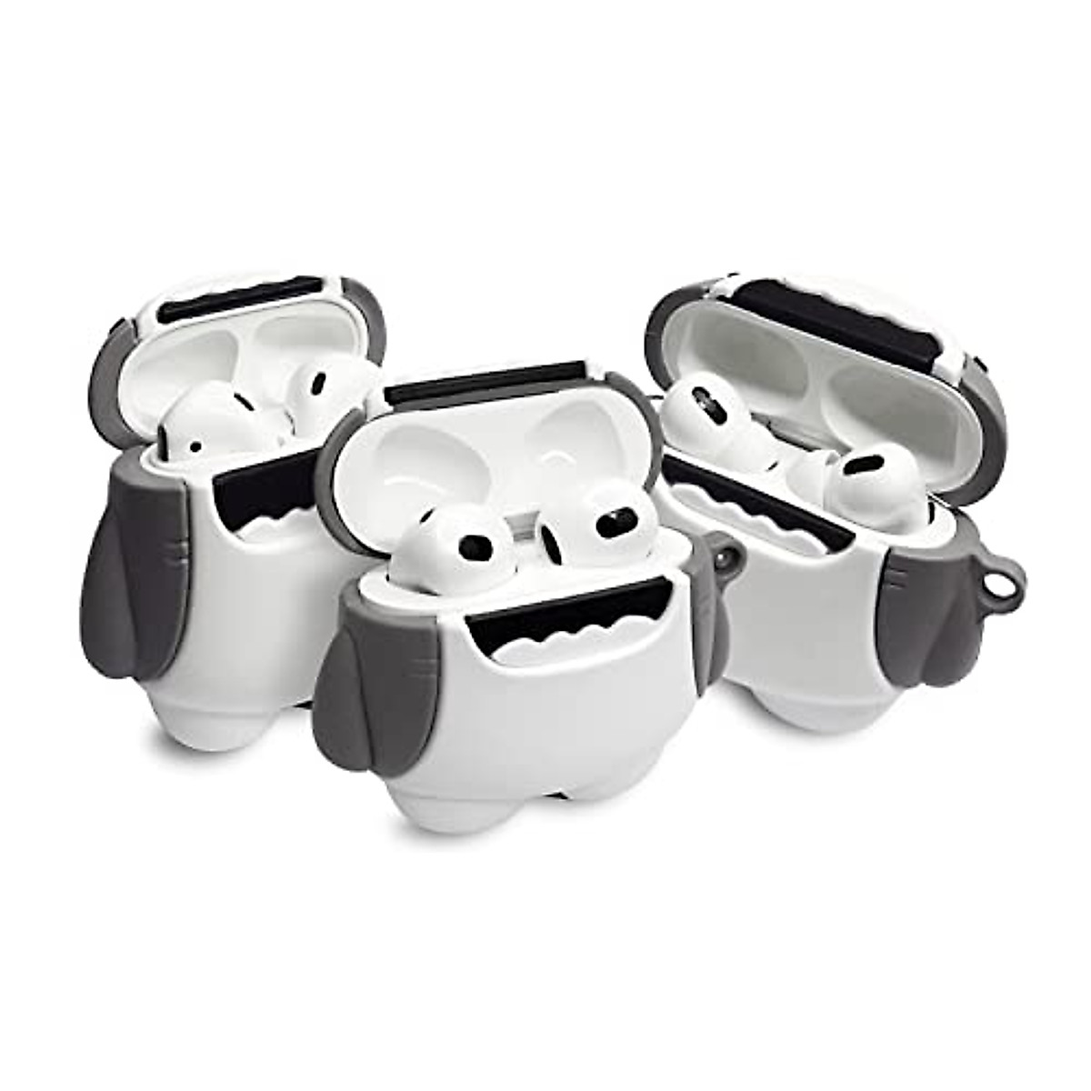 Kawaii Cartoon Shark Jaws Silicone Protective Case for AirPods 2nd Generation, The New 3 or 3rd Generation and The AirPod Pro (for AirPod Pro) (for AirPod 3, 3rd Gen)