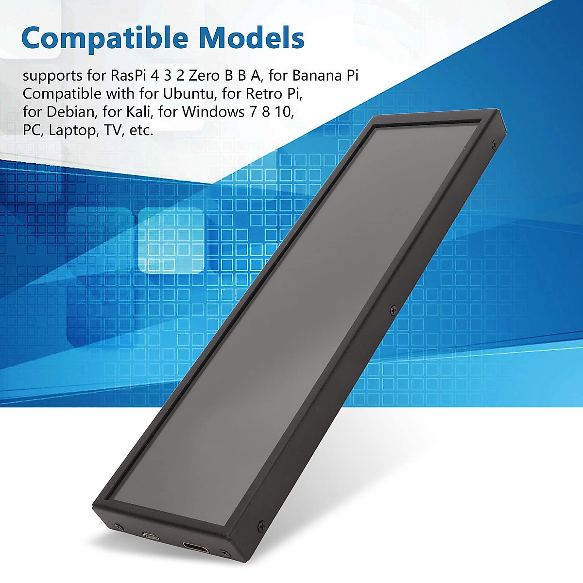 8.8 Inch Mini Computer Case IPS Screen, AIDA64 CPU GPU SSD Data Temperature Monitor, 60Hz 480x1920 Portable LCD PC Sensor Panel Display, for PC Chassis Sub Screen