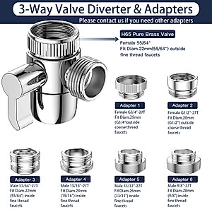 Sink Hose Sprayer Attachment for Faucet - Tub Faucet Sprayer Attachment with 6 Adapters for Hair Washing, Pet Dog Rinse, Baby Bath, ON/OFF Hose Extension for Laundryroom, Bathroom, Utility Sink