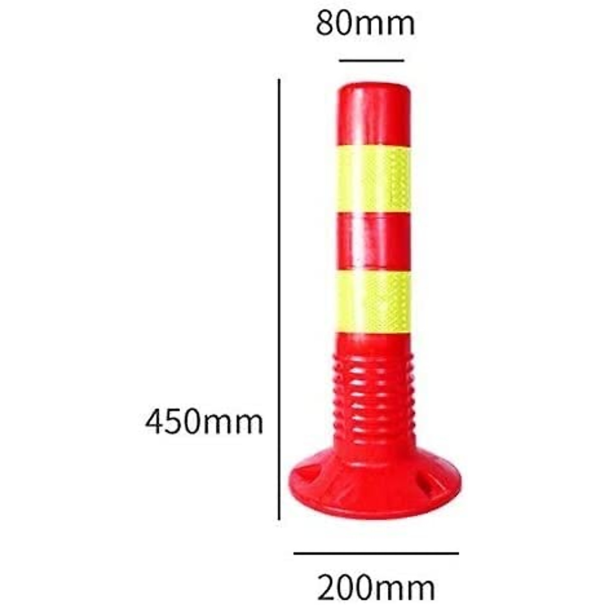 BREWIX Parking Post, Parking Barrier, for Parking Lot Plastic Parking Bollards for Traffic Cones in Lanes Without Commercial Or Private Parking Spaces Parking Bollards Parking (Size : 450x80mm)