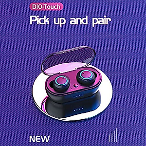 TOPUUTP Wireless Earbuds Bluetooth 5.0 in Ear Large Capacity Battery Stereo HiFi Bass Sound Around Noise-Cancelling Touch Control Built-in HD Mic Waterproof Headset for Sport