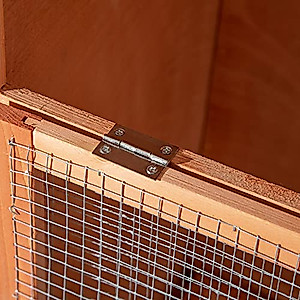 PawHut 60" Wooden Outdoor Bird Cage for Finches, Parakeet, Large Bird Cage with Removable Bottom Tray 4 Perch, Orange