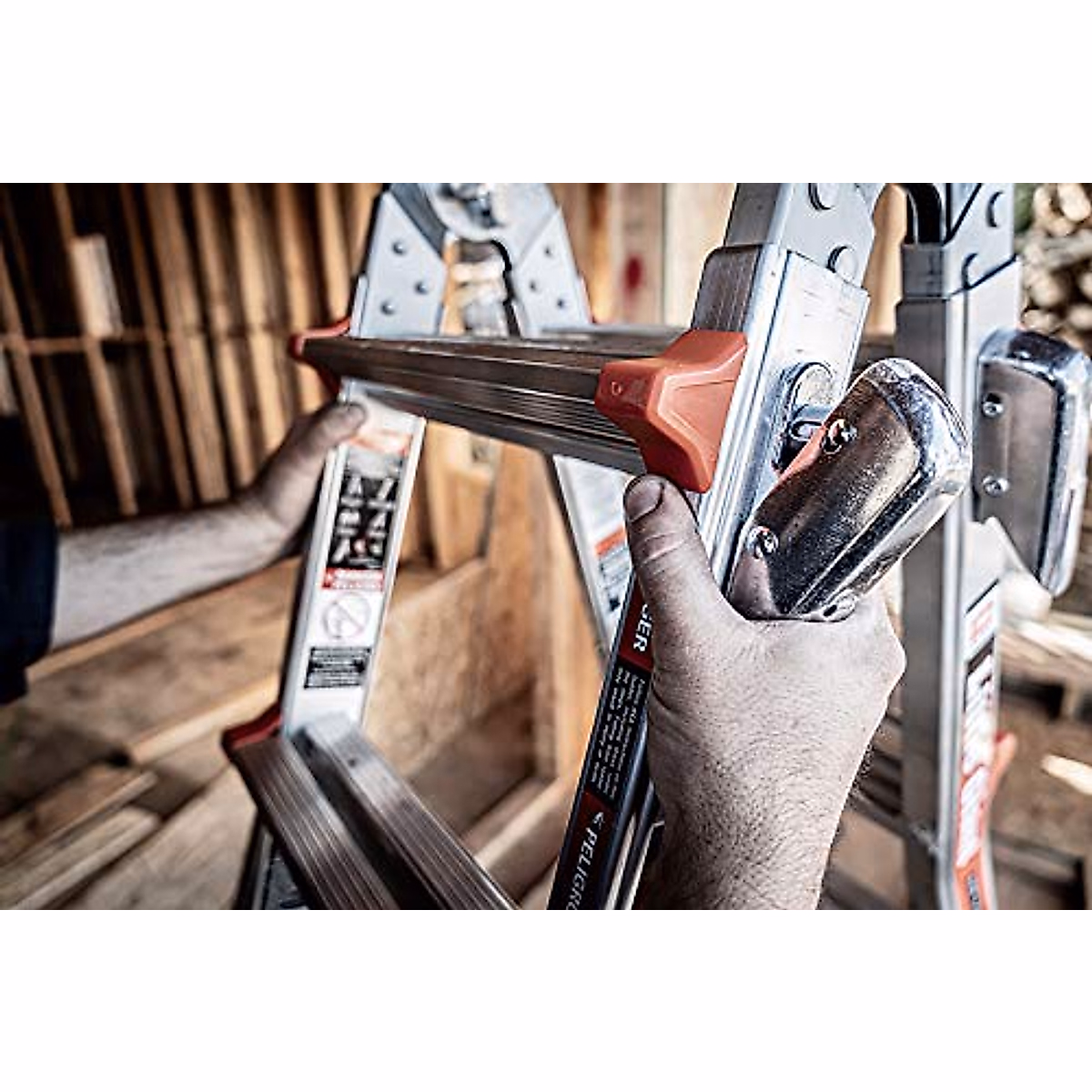 Little Giant Ladders, Revolution with Ratchet Levelers, M26, 26 ft, Multi-Position Ladder, Ratchet™ leg levelers, Aluminum, Type 1A, 300 lbs weight rating (12026-801)