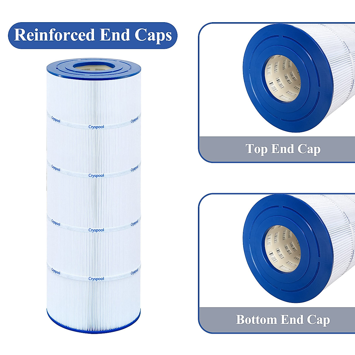 CRYSPOOL Pool Filter Compatible with X-Stream 150, CCX1500RE(CC 1500 E), PXST150, C-8316, FC-1286, 150 sq.ft, 1 Pack