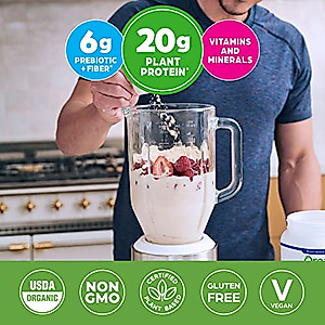 Vegan Protein Meal Replacement Powder by Orgain - 20g of Protein, Certified Organic and Plant Based, No Gluten, Soy or Dairy, Non-GMO, Vanilla Bean, 2.01lb (Packaging May Vary)