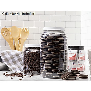 CLEARVIEW CONTAINERS | 110/400 Plastic Replacement Lids | 110mm Caps w/Leak Proof Liner | For Large Glass or Plastic Wide Mouth Jar | Made in the U.S.A.| Food-Grade Storage Caps for Canning Jars (3)