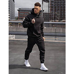 COOFANDY Men's Hoodie Tracksuit 2 Piece Casual Sweatsuit Sets Slim Fit Jogging Athletic Suits