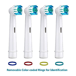 Brush Heads Compatible with Oral-B Braun Electric Toothbrush, Replacement Heads for Vitality, Genius, Pro 1000