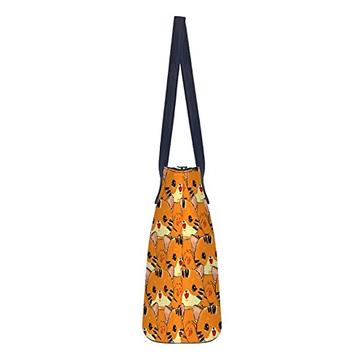 Tiger Pattern Women's Tote Bag PU Leather Shoulder Bag Handbags Purse For Work Shopping Travel