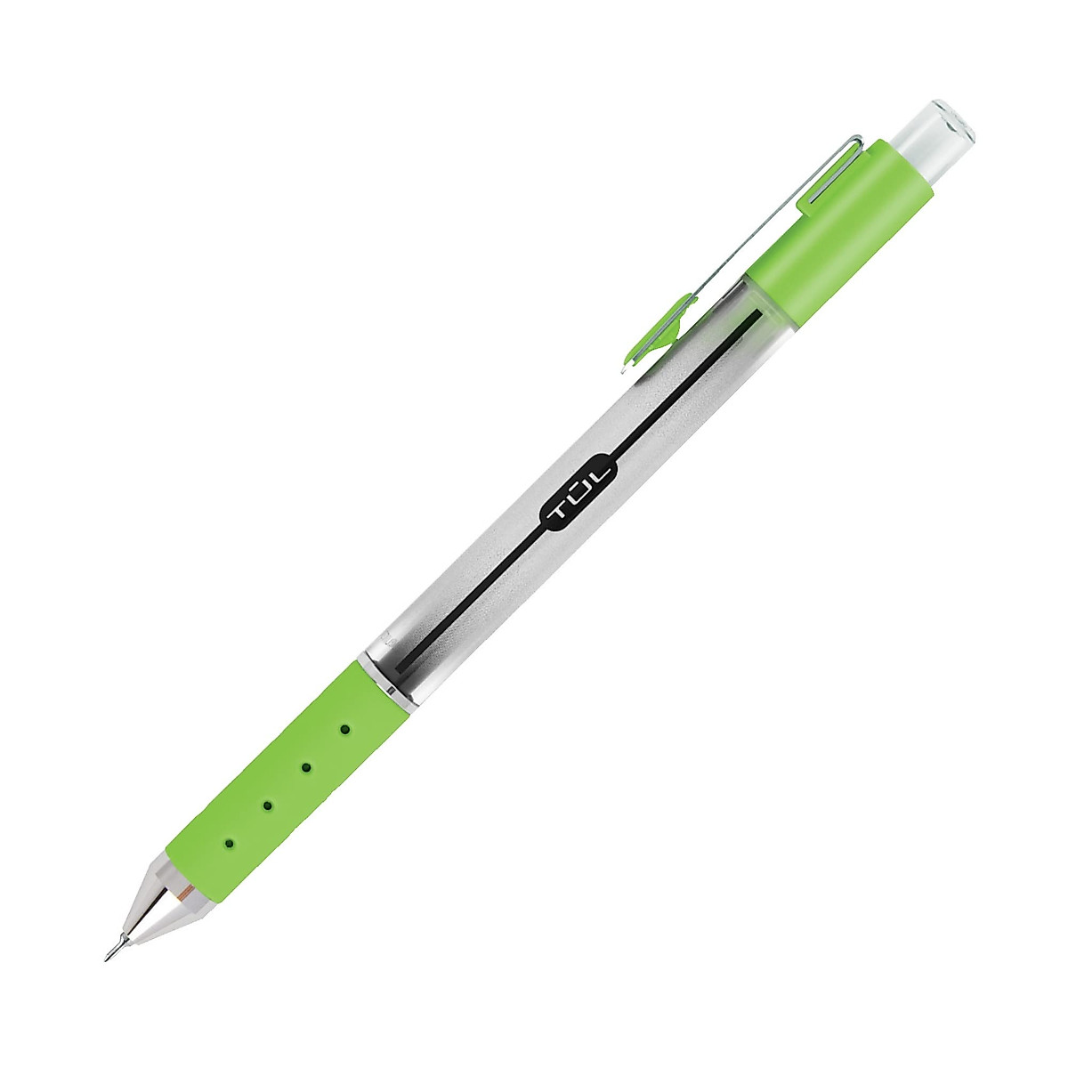 TUL Retractable Gel Pens, Needle Point, 0.5 mm, Gray Barrel, Assorted Bright Ink Colors, Pack Of 8