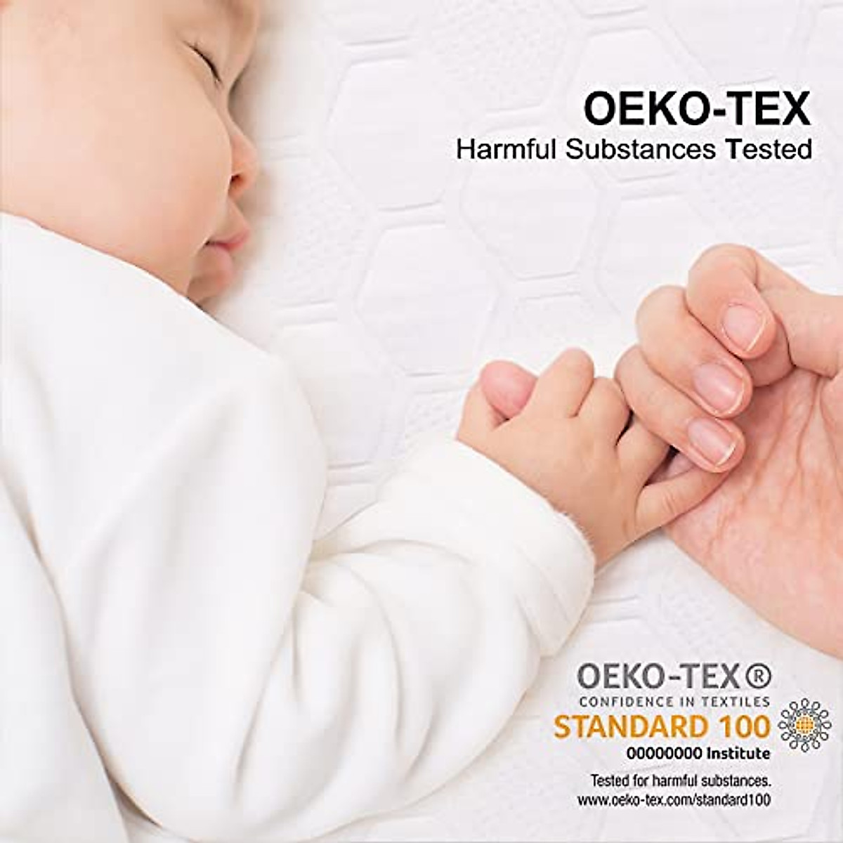 Organic Bamboo Crib Mattress Pad Waterproof Protector, Baby Toddler Crib Mattress Cover, Organic Toddler Bed Crib Mattress Protector Pad Waterproof, Padded Baby Mattress Protector Cover Fitted 28x52