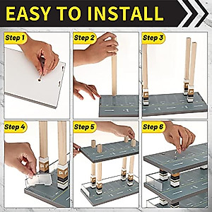 Esquirla 1/64 Model Car Display Show Case with Parking Lot Scene, Car Garage Display Case Display Stand for Toy Cars Model, Sports Car