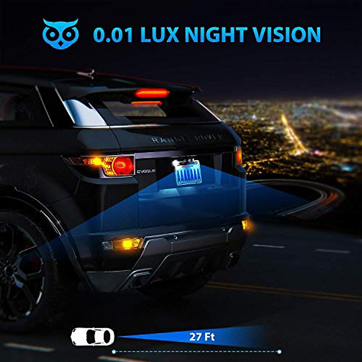 HD 1280x720p Golden Camera for Honda Odyssey Accord Crosstour CR-V CRV Fit Jazz HRV CRZ CRX,3nd Generation Golden Camera Rear View Reversing Backup Camera Night Vision Waterproof License Plate