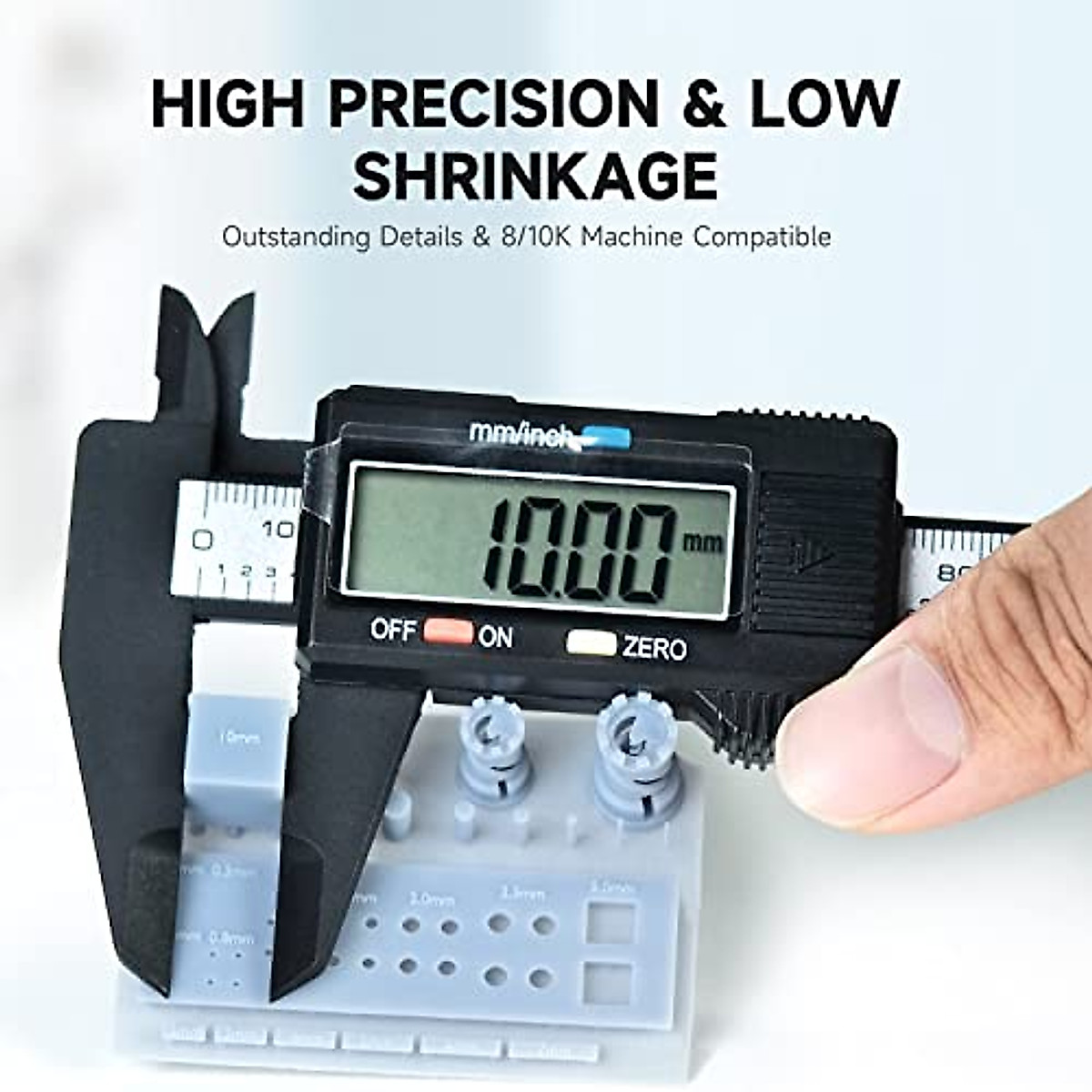 GratKit 8K Rigid Resin, 3D Printer 405nm UV-Curing Photopolymer Resin, High Precision Low Odor 3D Printing Resin - 1000g，Gray