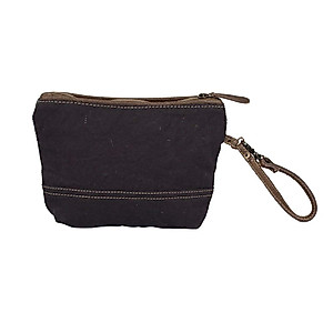 Myra Bag Kilim Upcycled Canvas Wristlet Pouch Bag S-1321