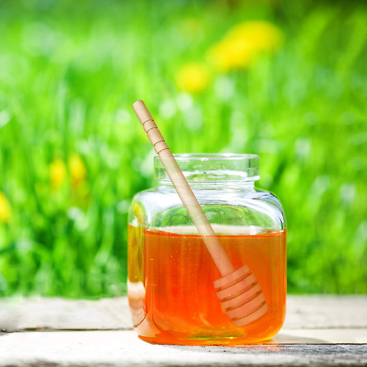 20Pcs Honey Dipper Sticks, 3 Inch Wooden Honey Dipper, Mini Honeycomb Stick, Honey Stirrer Stick for Honey Jar Dispense Drizzle Honey and Wedding Party Gift