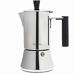 Easyworkz Pedro Stovetop Espresso Maker 4Cup 200ml Stainless Steel Italian Coffee Machine Maker Moka Pot Induction Espresso Pot