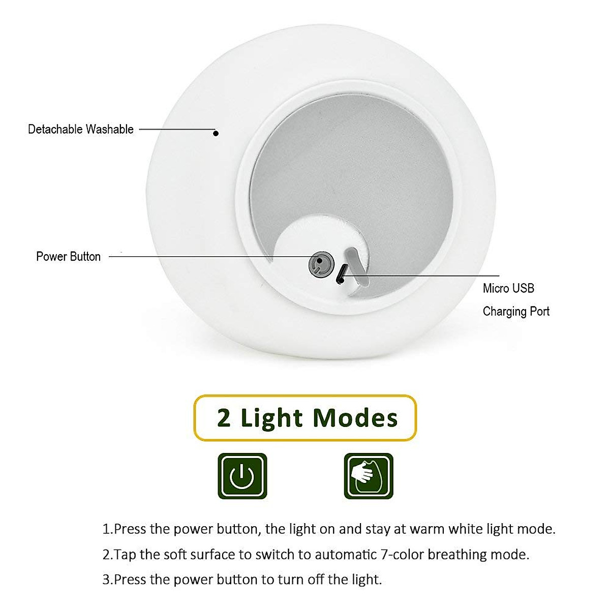 Litake Kitty Night Light, USB Rechargeable Silicone Cute Cat Night Light for Kids Baby Children, 7-Color Changing LED Cat Lamp Nursery Nightlights for Kids bedroom (Celebrity Cat)