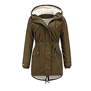 JEGULV Winter Overcoats for Women,Womens Long Puffer Jacket Winter Plus Size Down Coat Thicken Fleece Lined Parka Warm Jacket Overcoats with Hooded,Y2K Zip Up Hoodie
