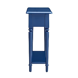Leick Home Coastal Narrow Side Table, Navy Blue