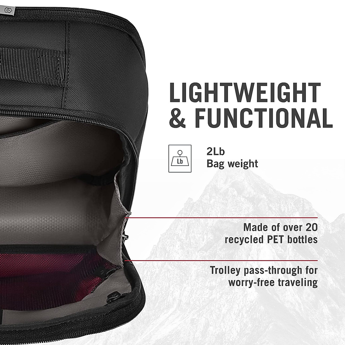 Victorinox Crosslight City Daypack - Professional Business Backpack for Daily Use - Lightweight Laptop Backpack - Black