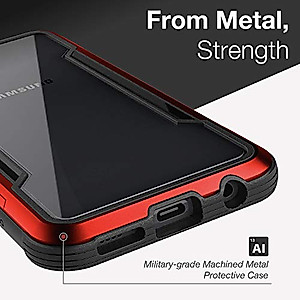Raptic Shield Series, Samsung Galaxy A10e Phone Case (Formerly Defense Shield) - Military Grade Drop Tested, Anodized Aluminum, TPU, and Polycarbonate Protective Case for Samsung Galaxy A10e, Red