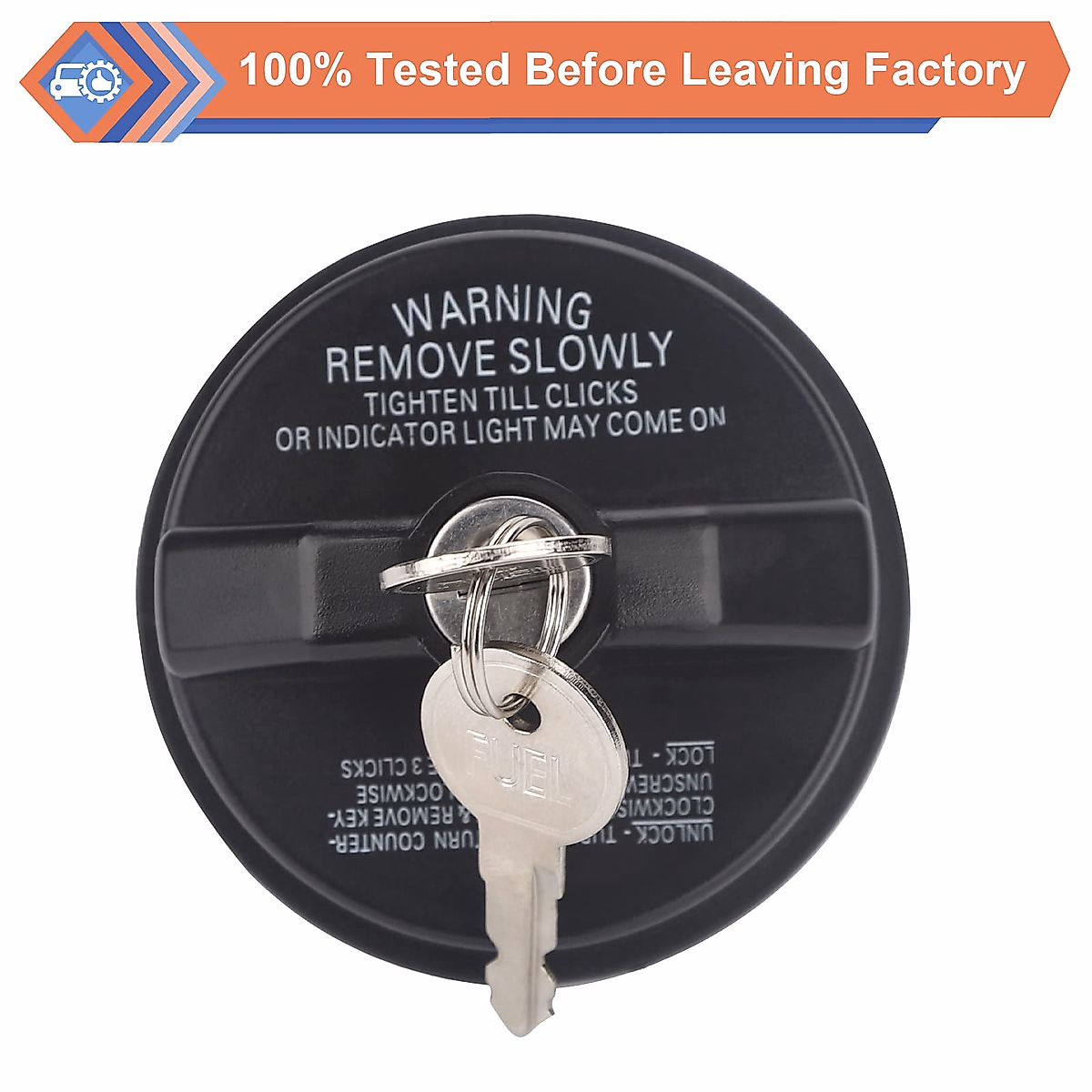 ZONFANT Locking Gas Cap W/2 Keys, Lock Fuel Cap Compatible With Chevy Honda Nissan Acura Mazda Cadillac GMC Vehicle 4Runner FJ Cruiser Silverado Camaro And More, Replace#10504 77300-47020