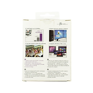 j5create Wireless AC600 Dual Band USB 2.0 Adapter- USB 2.0 | 20MHz/40MHz/80MHz Bandwidth | IEEE 802.11ac | 64/128 bit WEP | 2.4G Band and 5G | Compatible with Windows, Mac, and Linux