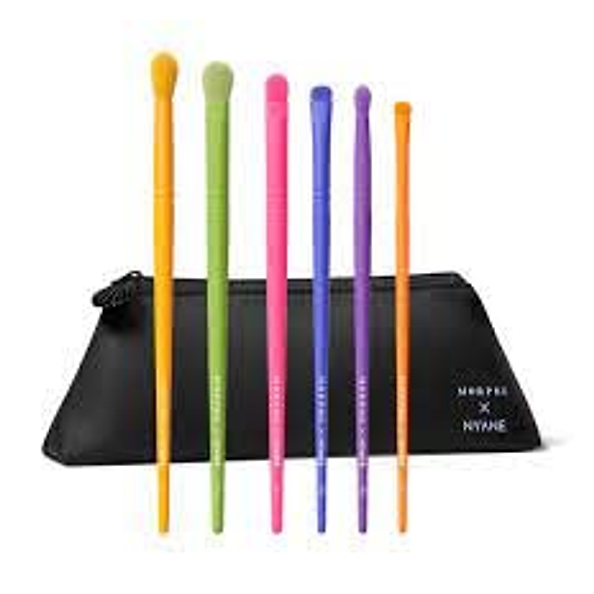 MORPHE MORPHExNYANE VIBRANT BLEND 6-PIECE BRUSH SET + BAG, 2.7 Ounce