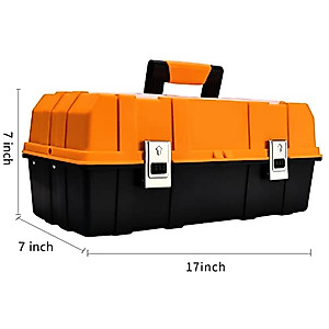 17-Inch Three-Layer Plastic Storage Box Tool Box Sewing Box Organizer, Multipurpose Organizer and Portable Storage Case for Art Craft and Cosmetic (Style B)