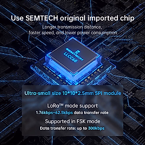 433MHz 470MHz Lora LLCC68 Wireless RF Module E220-400MM22S Low Power 22dbm Long Distance 6KM Smaller Size Antenna Stamp Holes