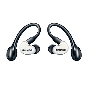 Shure AONIC 215 True Wireless Sound Isolating Earbuds, Premium Audio Sound with Deep Bass, Bluetooth 5, Secure In-Ear Fit, Long Battery Life with Charging Case, Fingertip Controls - White [New Update]