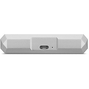 LaCie Mobile Drive, 4 TB , External Hard Drive HDD – Moon Silver, USB-C USB 3.0, With Rescue Services (STHG4000400)