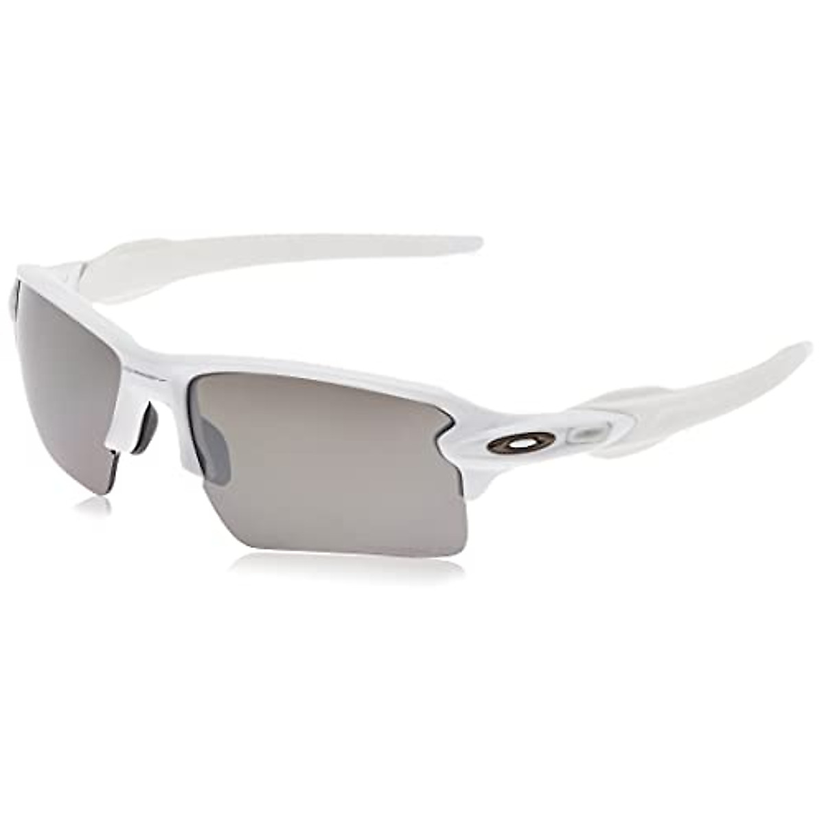 Oakley Men's OO9188 Flak 2.0 XL Rectangular Sunglasses, Polished White/Prizm Black Polarized, 59 mm