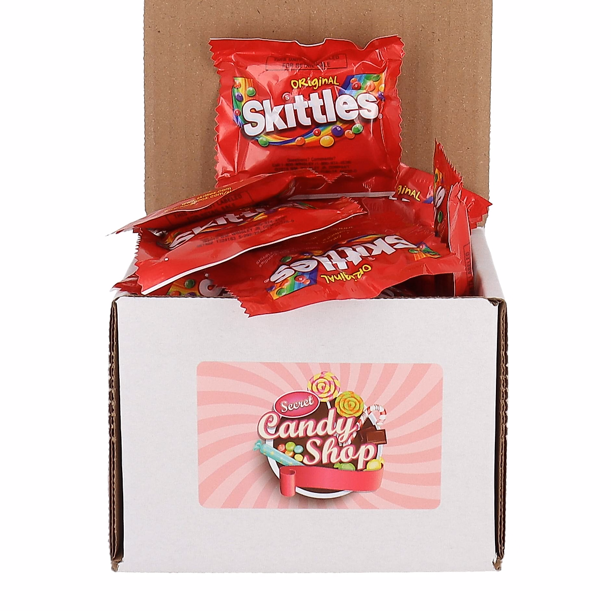 Secret Candy Shop Skittles Original Flavors Fun Size Packet Bulk in a Box (Pack of 25)