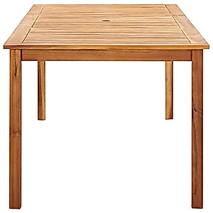 MBFLUUML Outdoor Patio Furniture, Patio Dining Sets, 9 Piece Dining Set Poly Rattan and Solid Acacia Wood Gray Suitable for Patio, Porch, Backyard, Balcony.